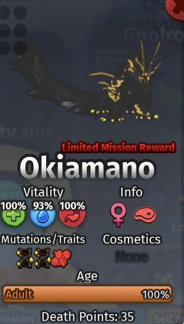 Curious- How much would a dbl gilded bite Okia go for? | Fandom