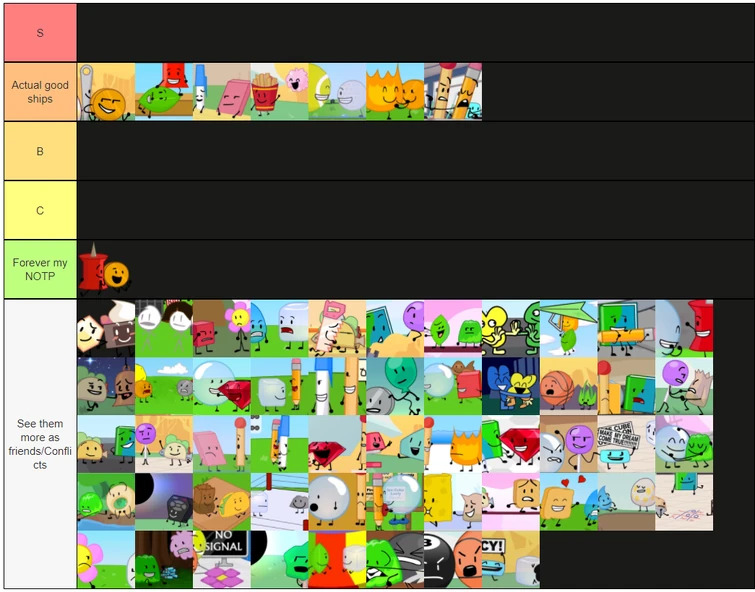 BFDI Ship tier list | Fandom