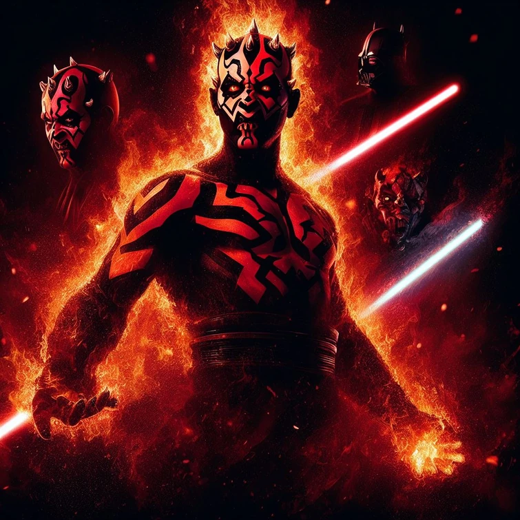 Some AI Art of Darth Maul on Fire | Fandom