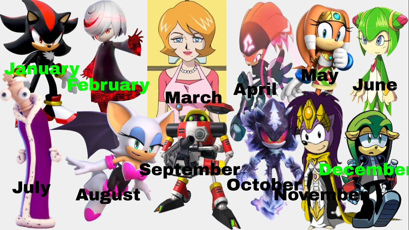 The Sonic Character On Your Birth Month Is Your Permanent Roommate! Who ...