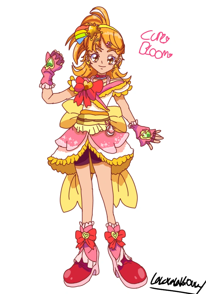 Cure bloom redesign (idk why she more yellow in my redesign) | Fandom
