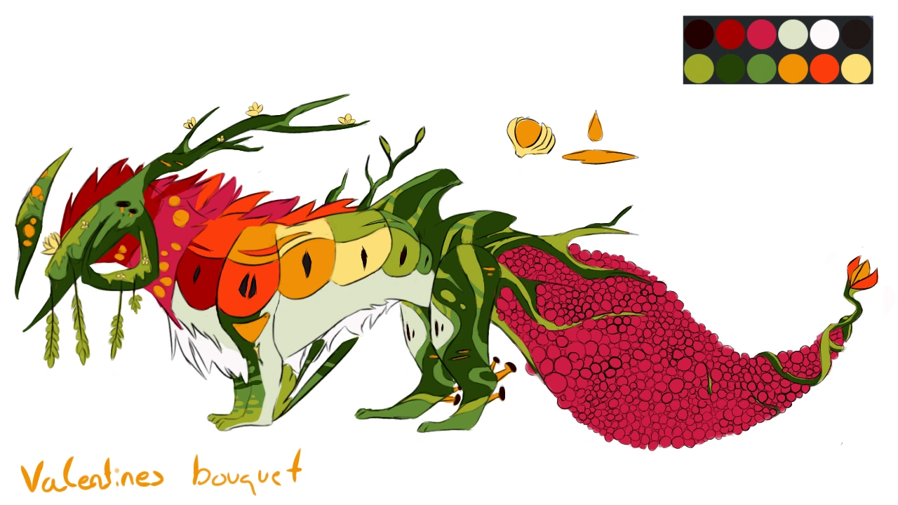 Valentines bouquet palette as a creature concept | Fandom