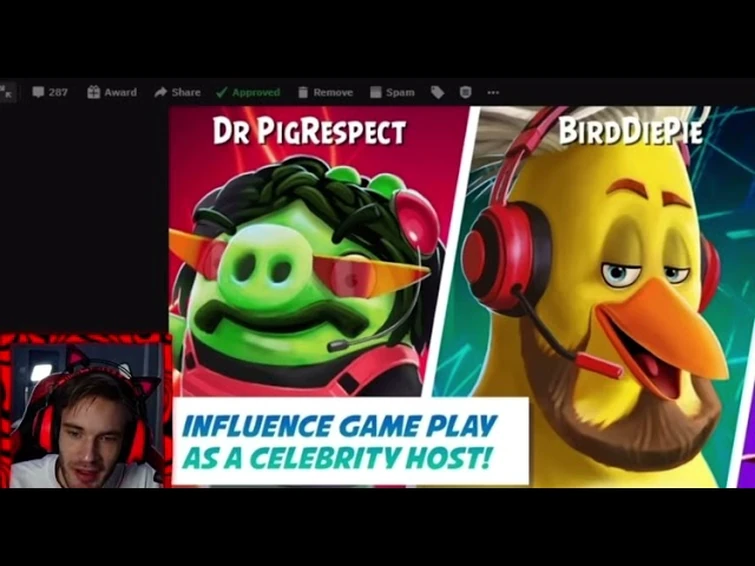 He finally reacted to himself in Angry Birds. | Fandom
