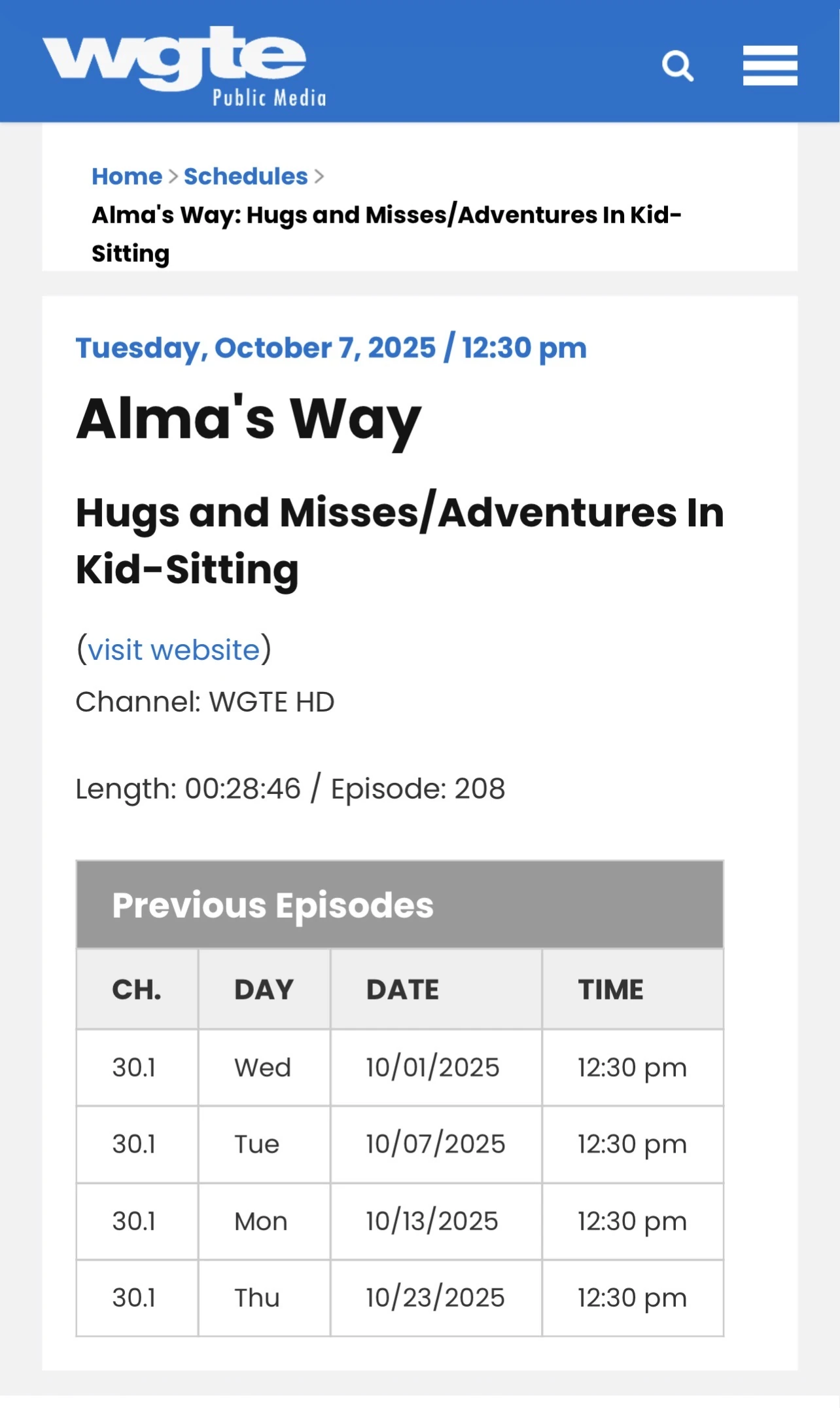 Alma’s Way: “Hugs and Misses/Adventures In Kid-Sitting” will airing on ...