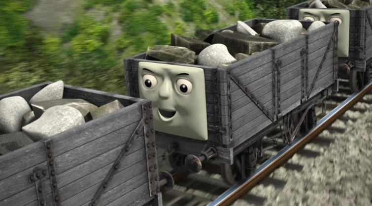 How can the troublesome trucks push engines down the hill? | Fandom
