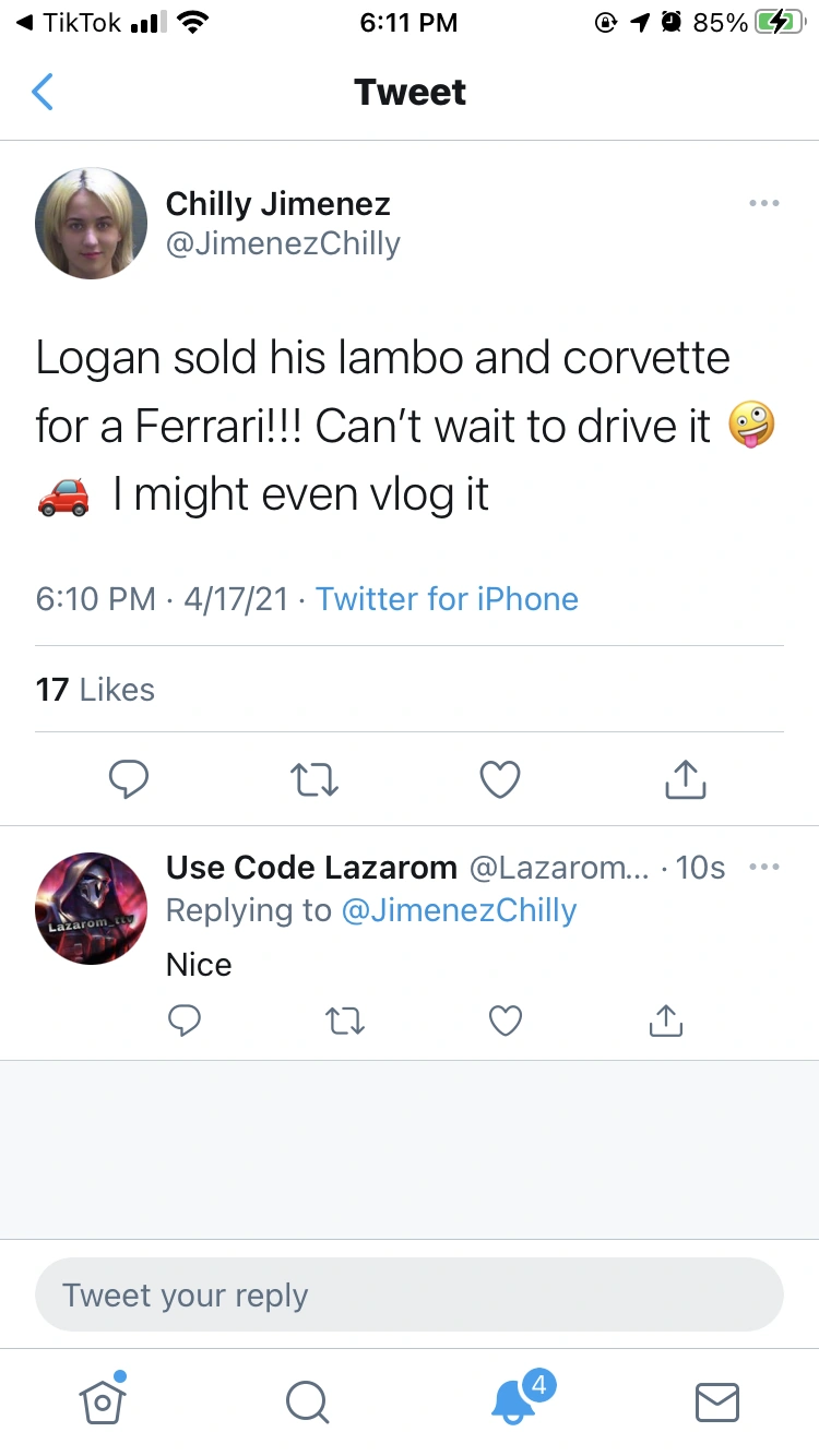Logan got a FERRARI (Unsurprisingly)!!!! | Fandom