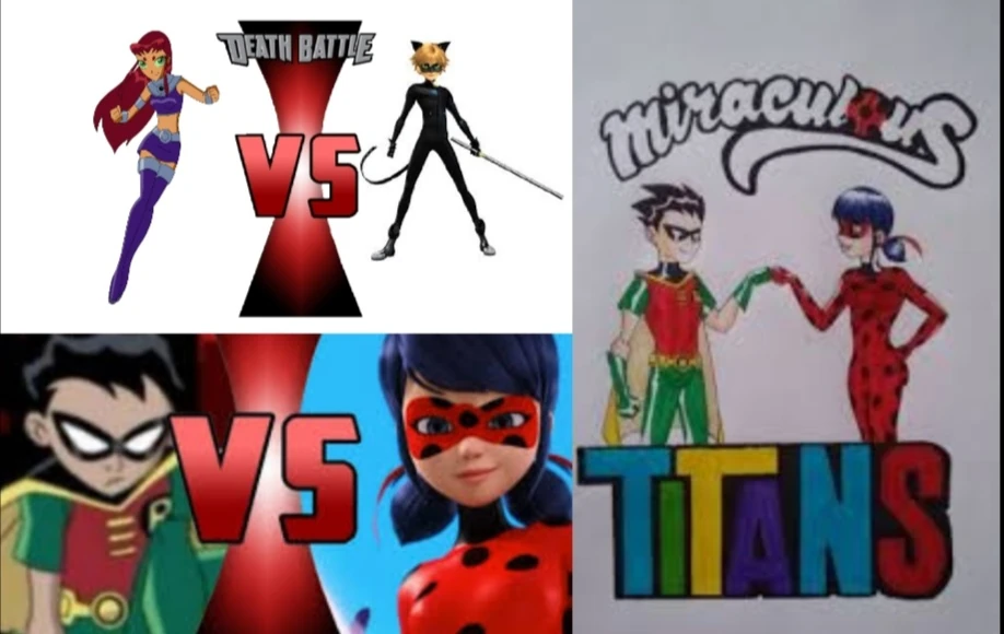 Miraculous ladybug vs teen titans go / cat noir vs starfleet and ...