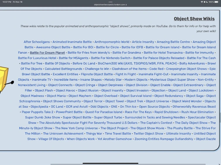 you forgot one object show | Fandom