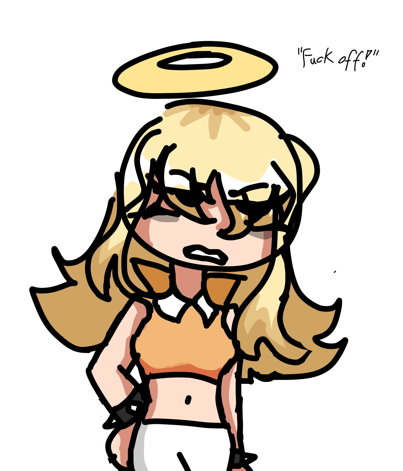 Woman angelic bore (doodle) | Fandom