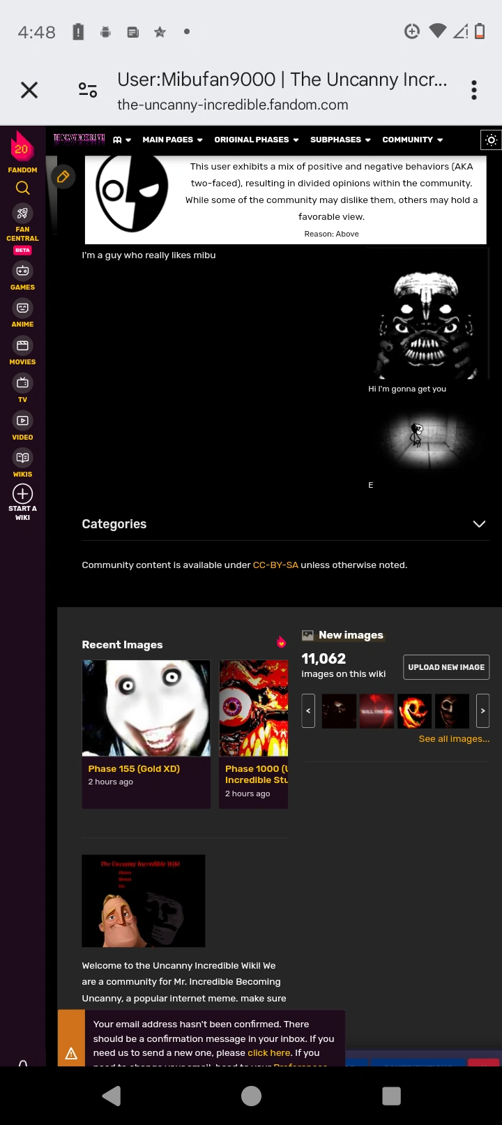 Ummmm so outside the phase 155 page is Jeff the killer just Jeff the ...