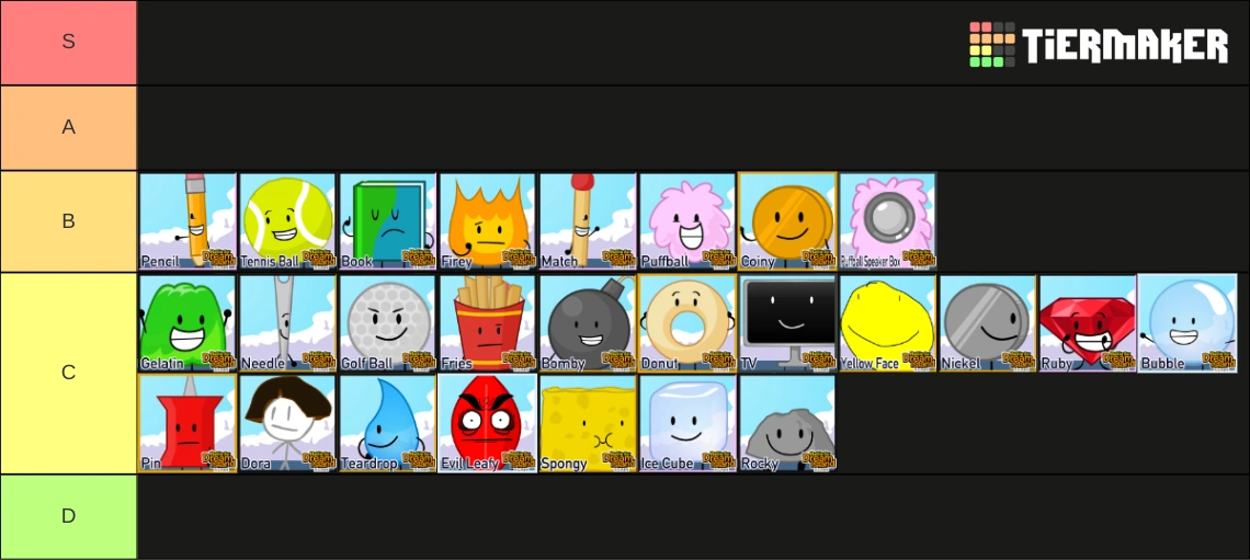 Rewatching BFDI to fix my tierlist: 7 | Fandom