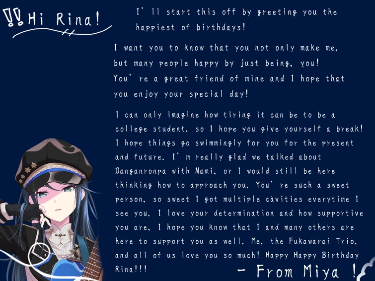 Happy Birthday, Rina! | Fandom