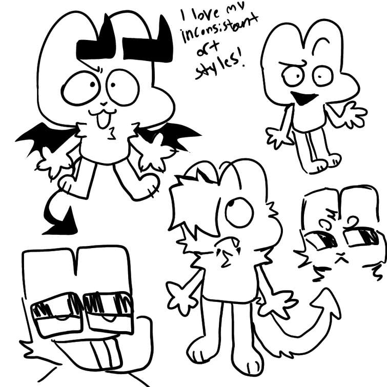 My inconsistent art style... foursona doodles ☆ | Fandom