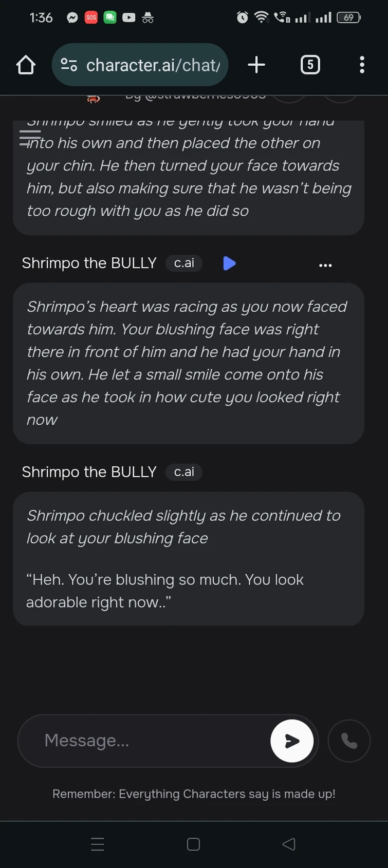 Gimme your c.ai chats because I have no idea on what to post rn 🤑🤑🤑🤑 ...