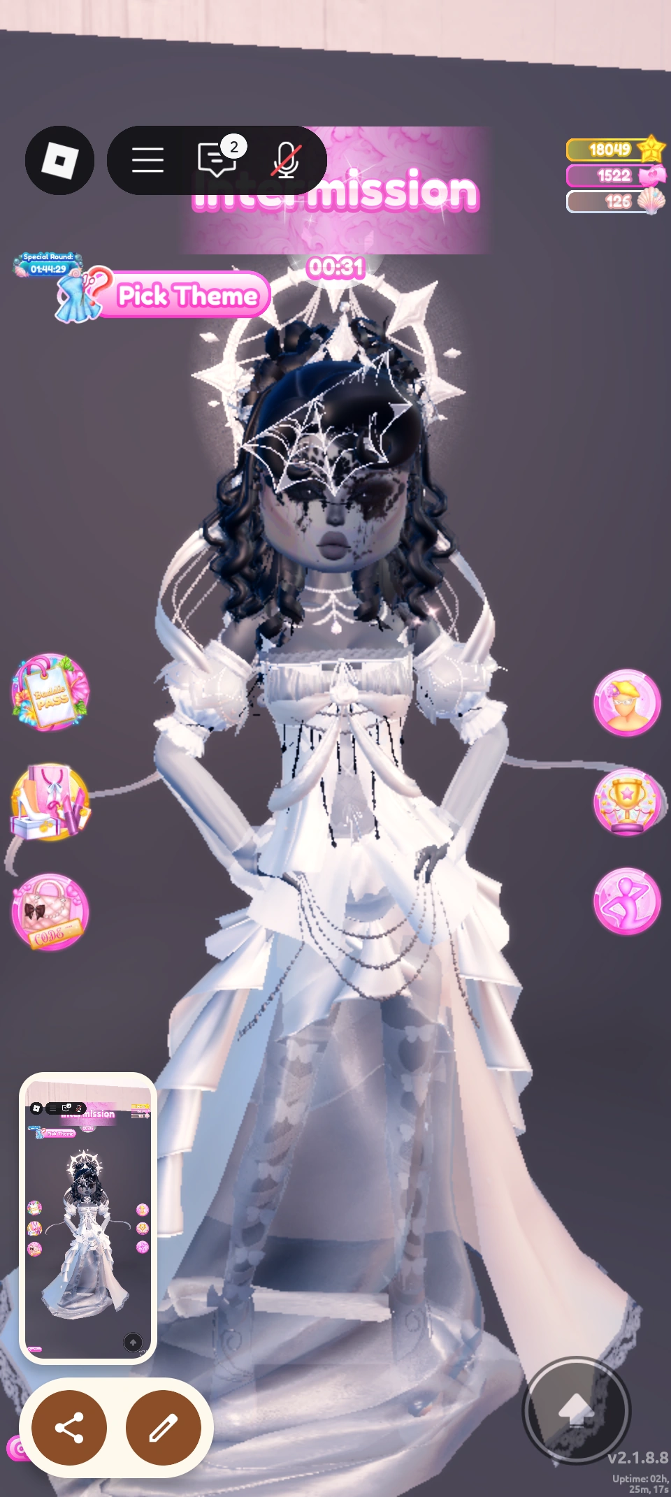 This was for the theme phantom so I did a dead bride phantom thing ...