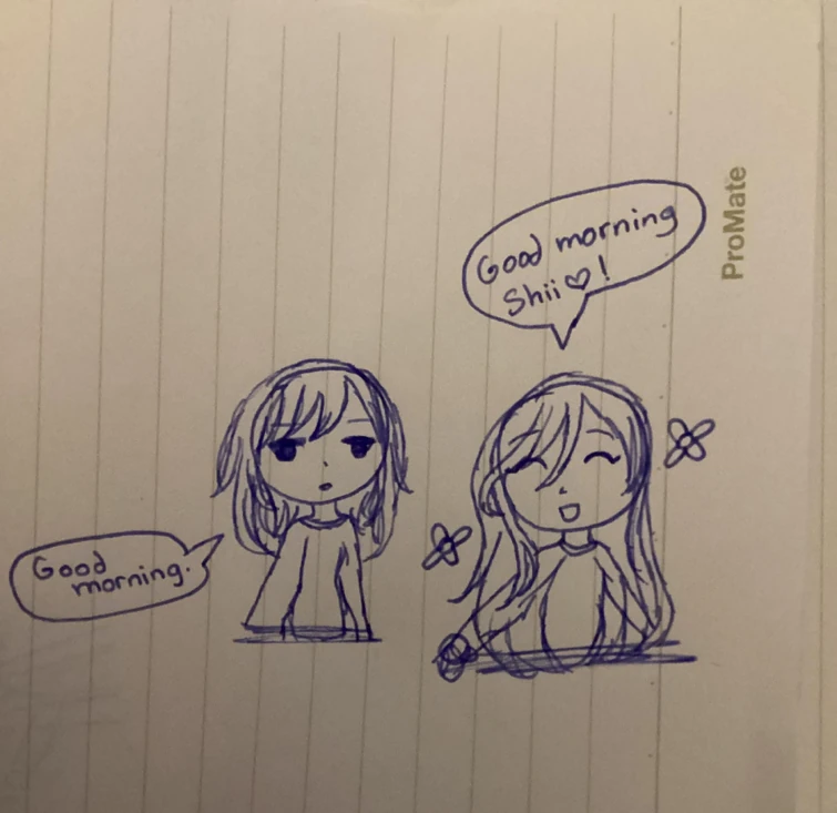 Shiho drawing with Shizuku cameo | Fandom