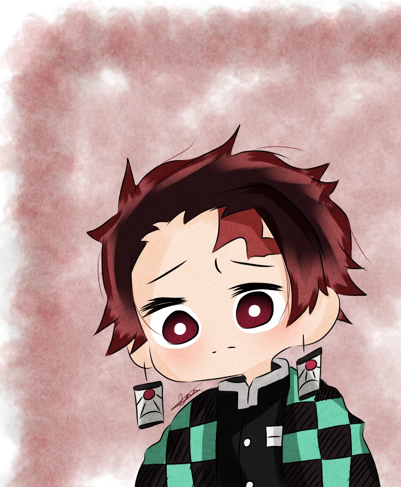 Tanjiro! (Draw by me) first time I draw him hehe | Fandom