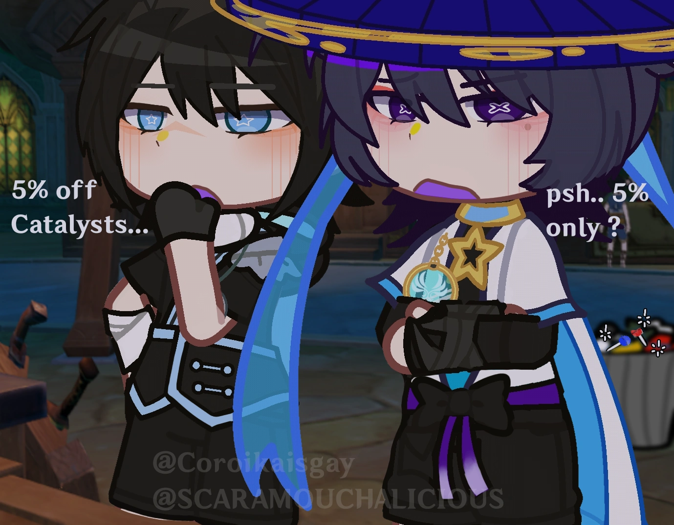 Catalyst shopping in sumeru... (ft; Reii & Wanderer. Canon x Oc) | Fandom