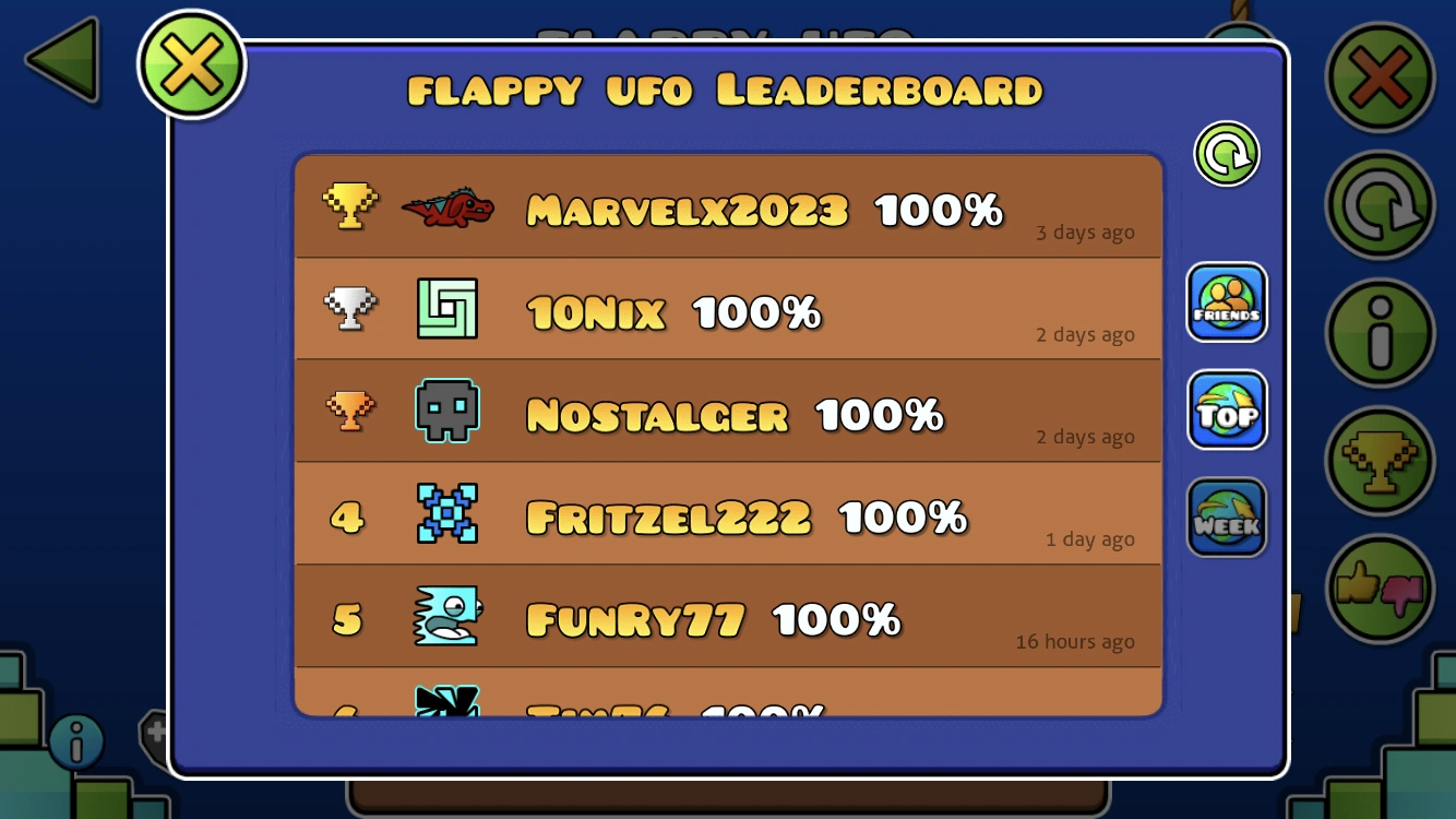The Leaderboard for Flappy UFO | Fandom