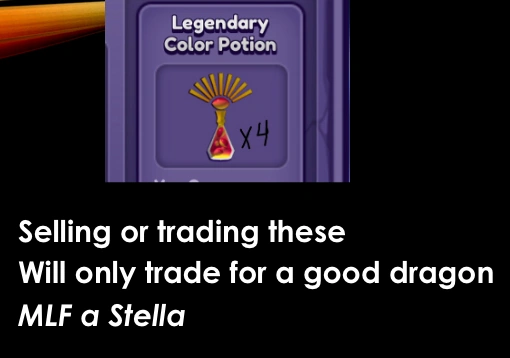 Trading legendary color potions for a Stella or selling | Fandom