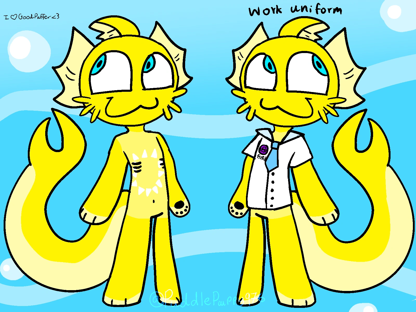 off topic art but uhrmm Goodpuffer design | Fandom