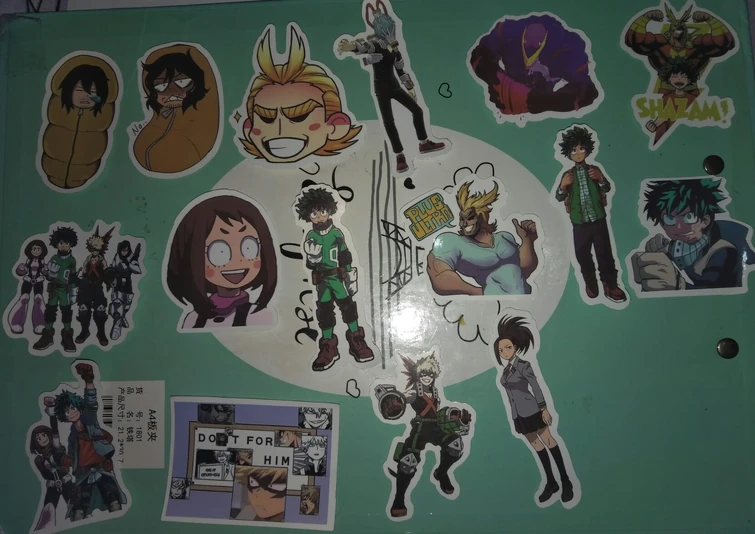 i got mha stickers from my friend | Fandom