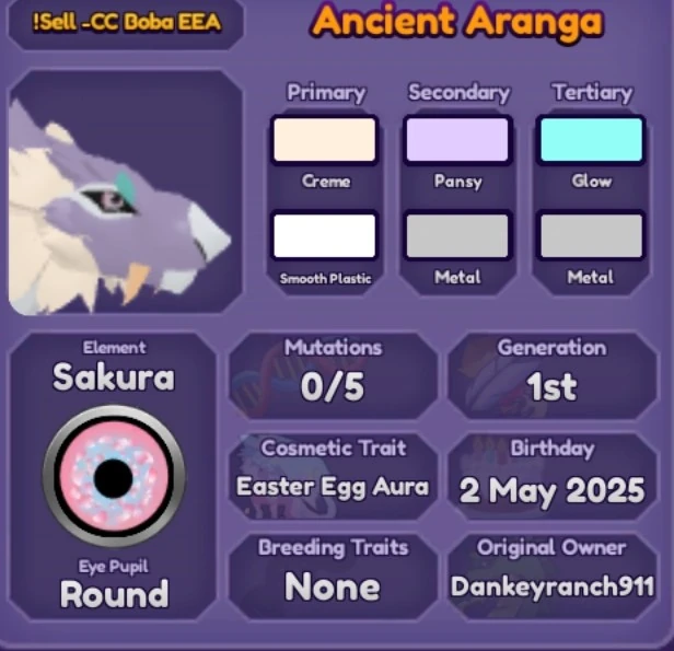 Selling/Trading CC Boba Easter egg aura anc. Aranga | Fandom