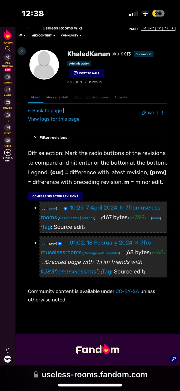 This guy in useless rooms wiki is leaking rld Designs | Fandom