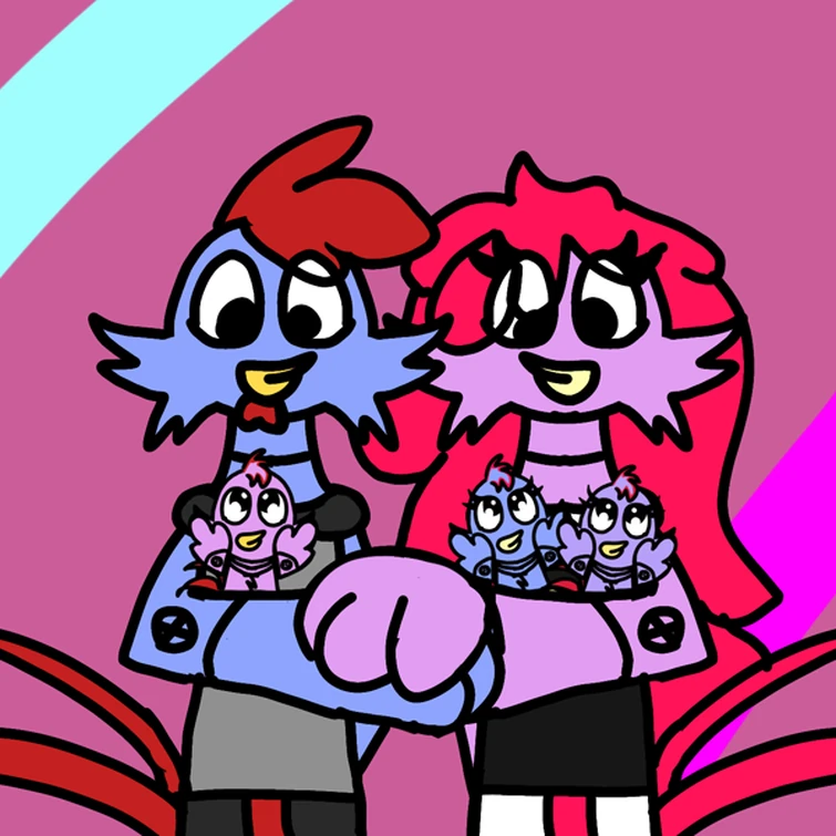 Scratch and Blisters with their chicks (old art) | Fandom