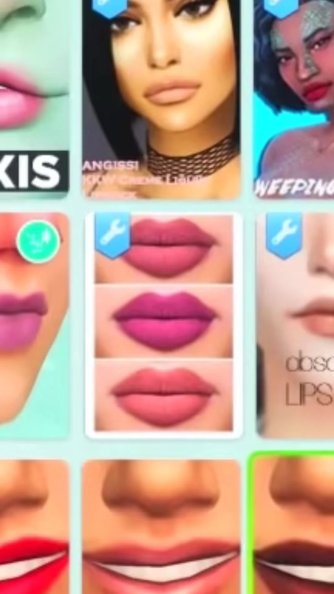 Can anyone link me to these lips? Or know where to find them? (Midde ...