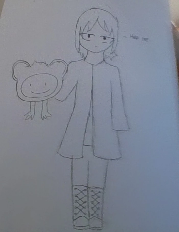 Concerned Dragon Puppeteer holds Monkey Monstrosity (Haruto holds a ...