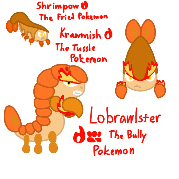 I updated the Shrimpo Pokemon line | Fandom