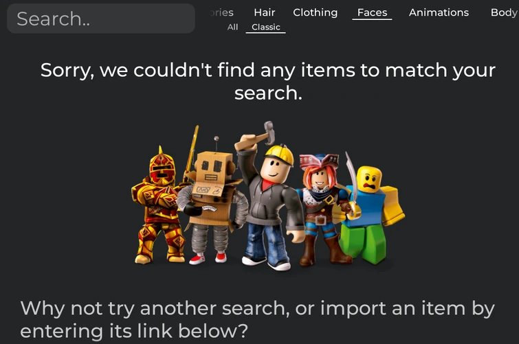 Roblox didn't actually just take the Classic faces offsale. | Fandom