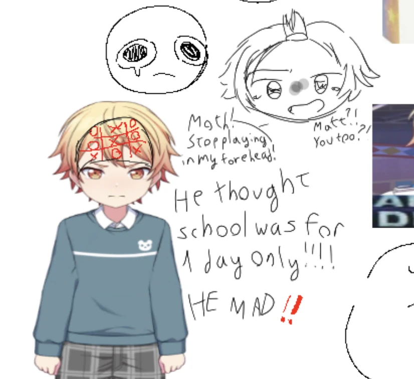 playing tic tac toe on Tsukasa’s forehead | Fandom