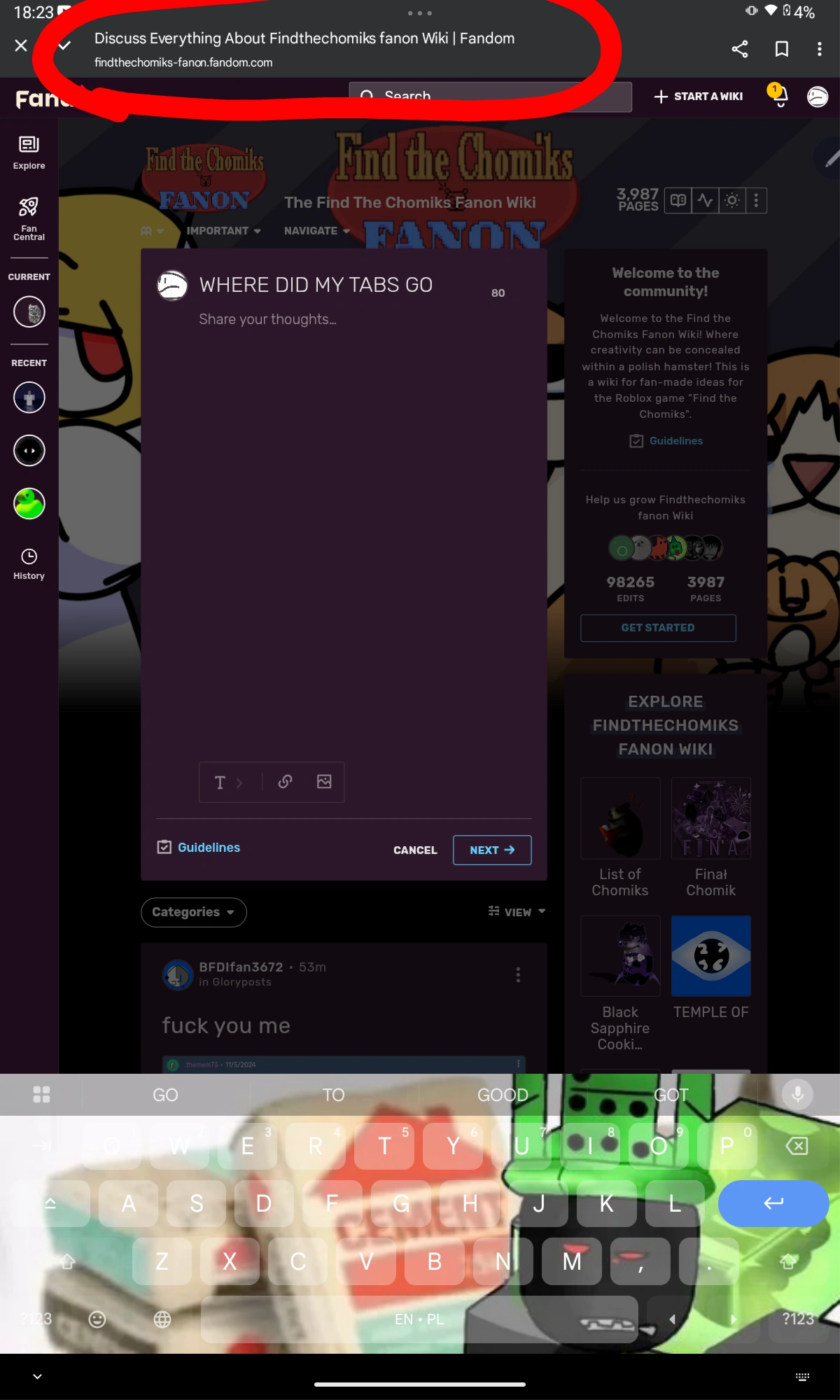 WHERE DID MY TABS GO | Fandom
