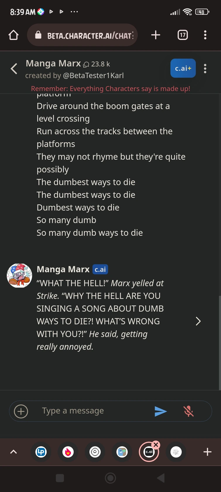 I sing Dumb Ways To Die to Manga Marx | Fandom