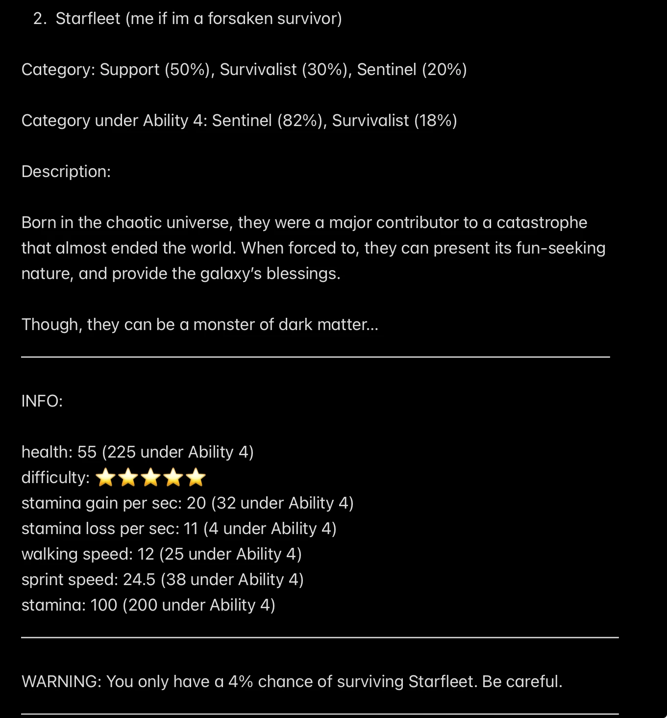 myself in forsaken: slight rework | Fandom