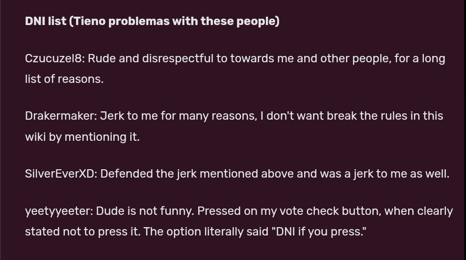 I'm sharing my DNI list. | Fandom