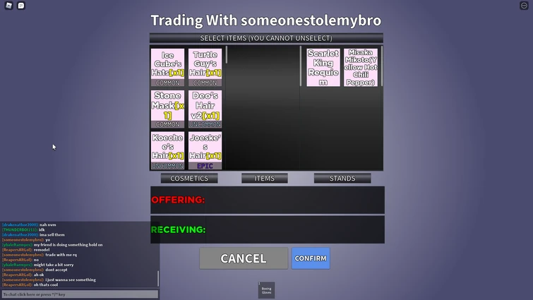 Trading GUI | Fandom