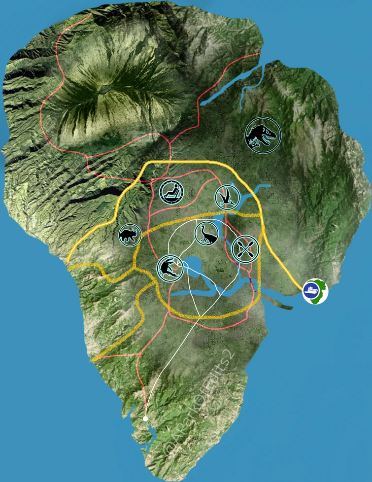 My Nublar map adapted to Jurassic World | Fandom