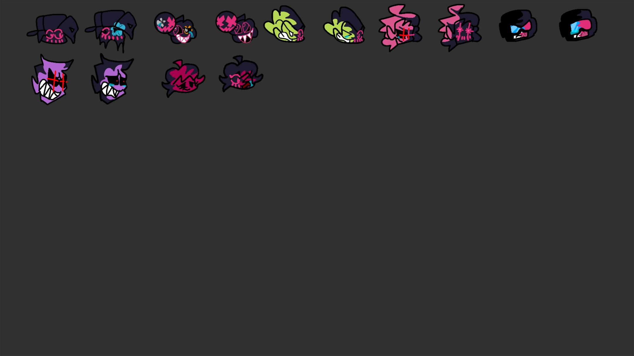 Fnf corruption Redrawn icons | Fandom