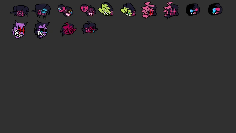 Fnf corruption Redrawn icons | Fandom