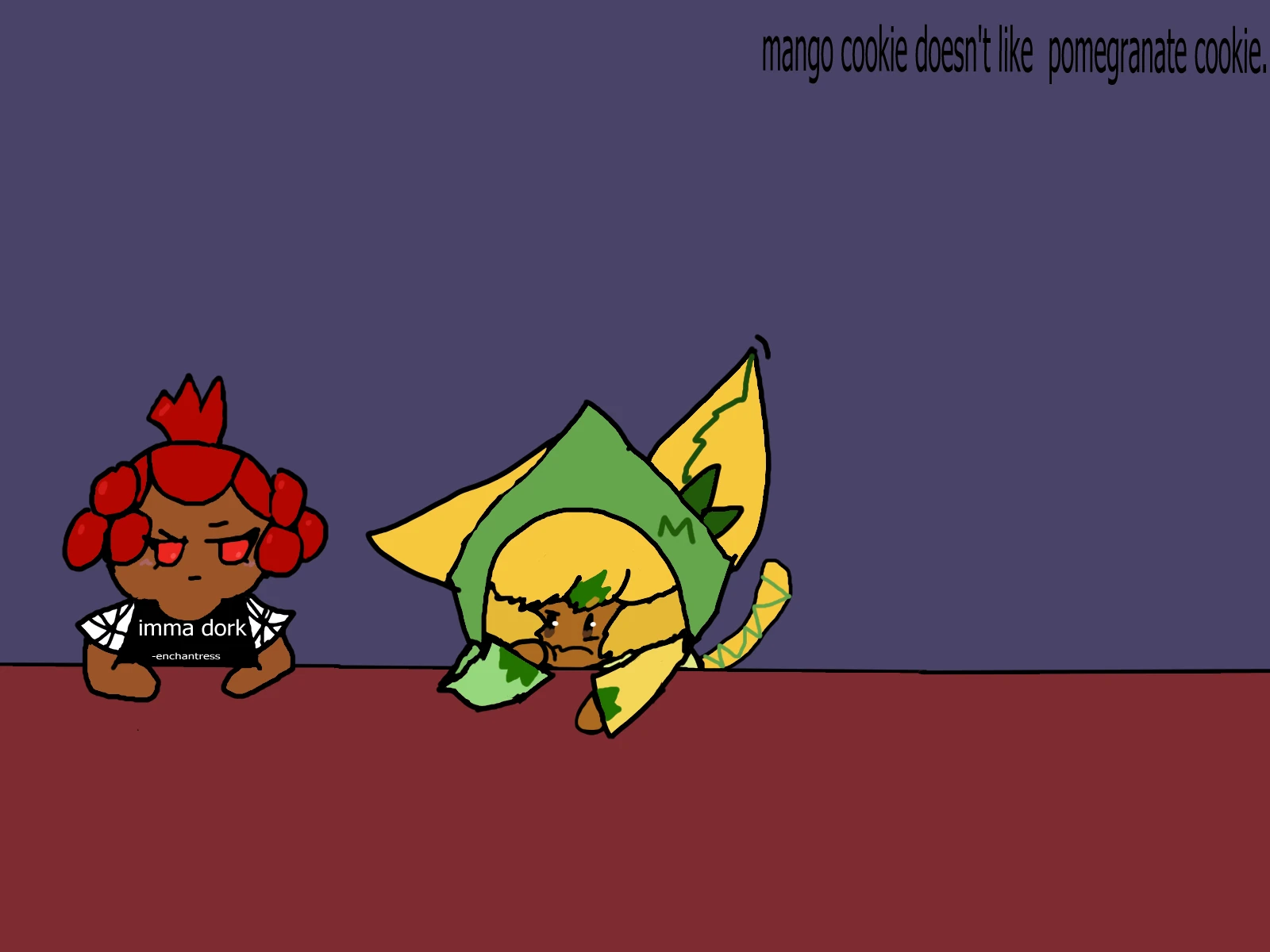 I have once again drawn COD mango cookie. (featuring pomegranate cookie ...