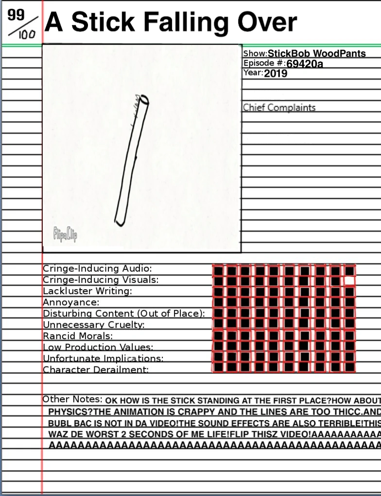 "A Stick Falling Over" Review | Fandom