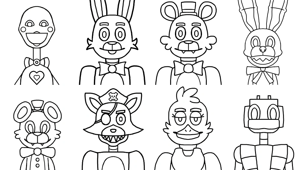 Animatronics' portraits. | Fandom