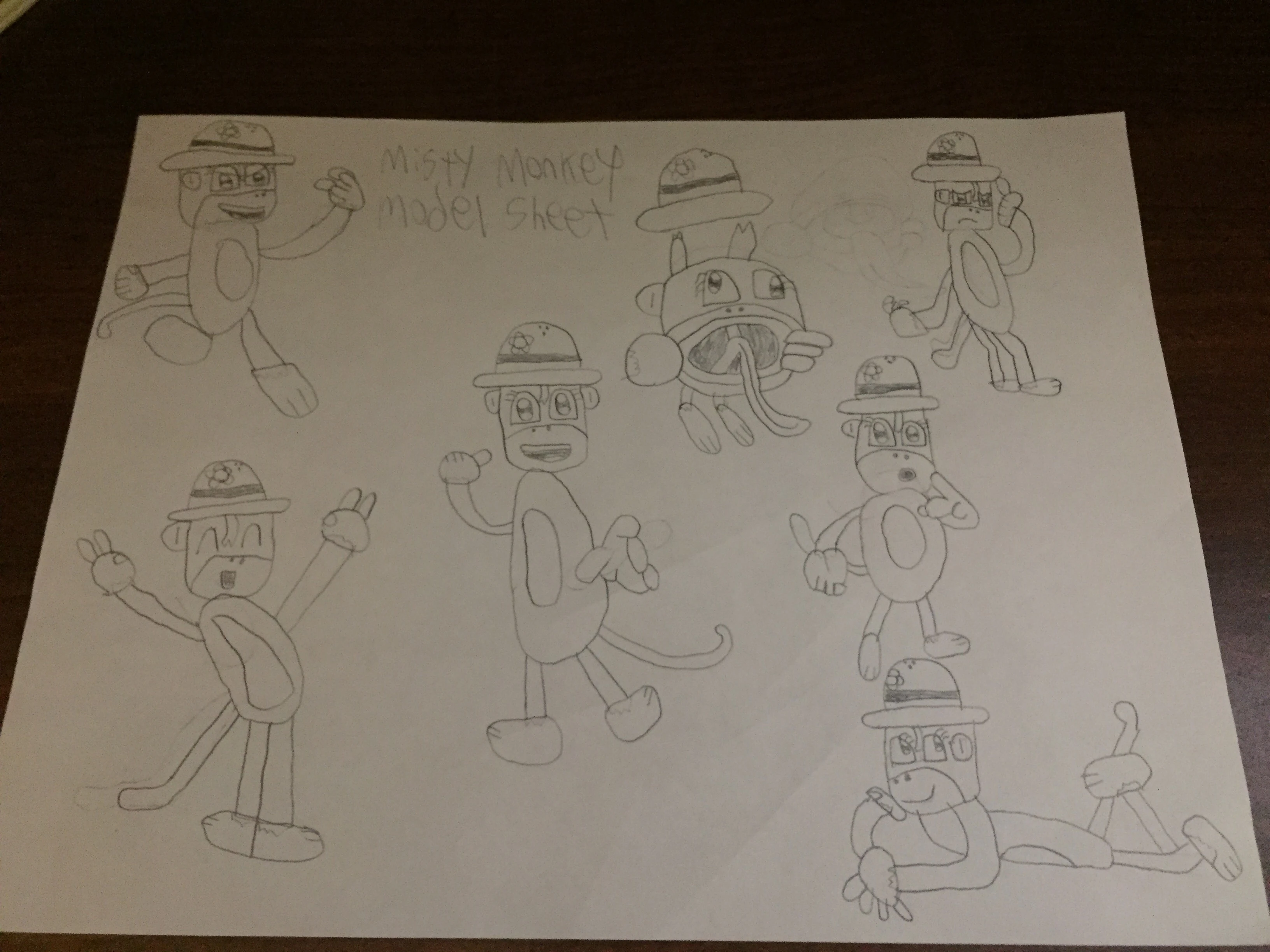 Misty Monkey model sheet (Without color) | Fandom