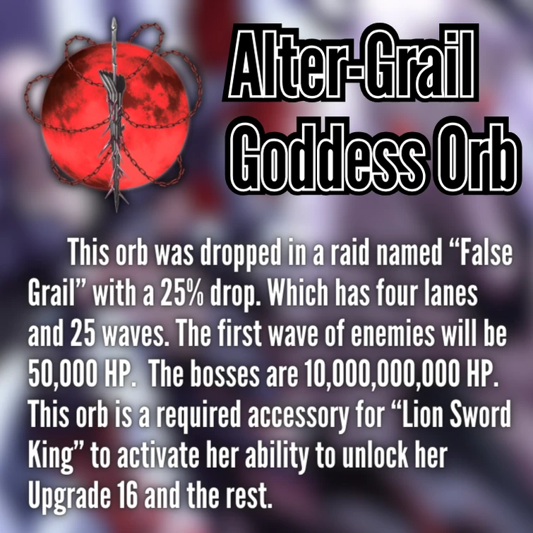 Orb Concept: Alter-Grail Goddess | Fandom