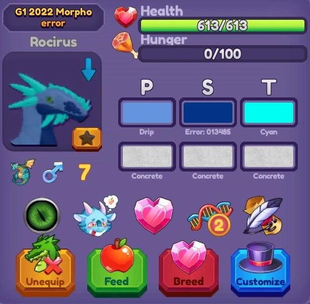 Auction On Gen 1 2 Mut 2022 Error Color Roc | Fandom