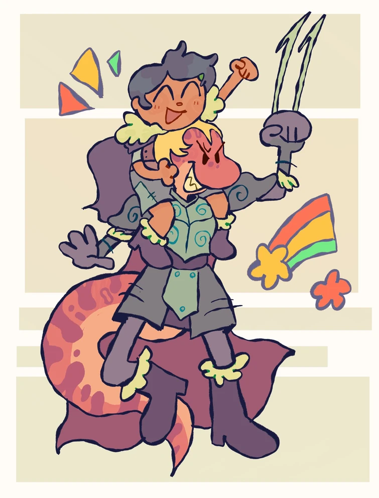 Marcy with her pink newt mom (Cute Marcy and Yunan fan art) | Fandom