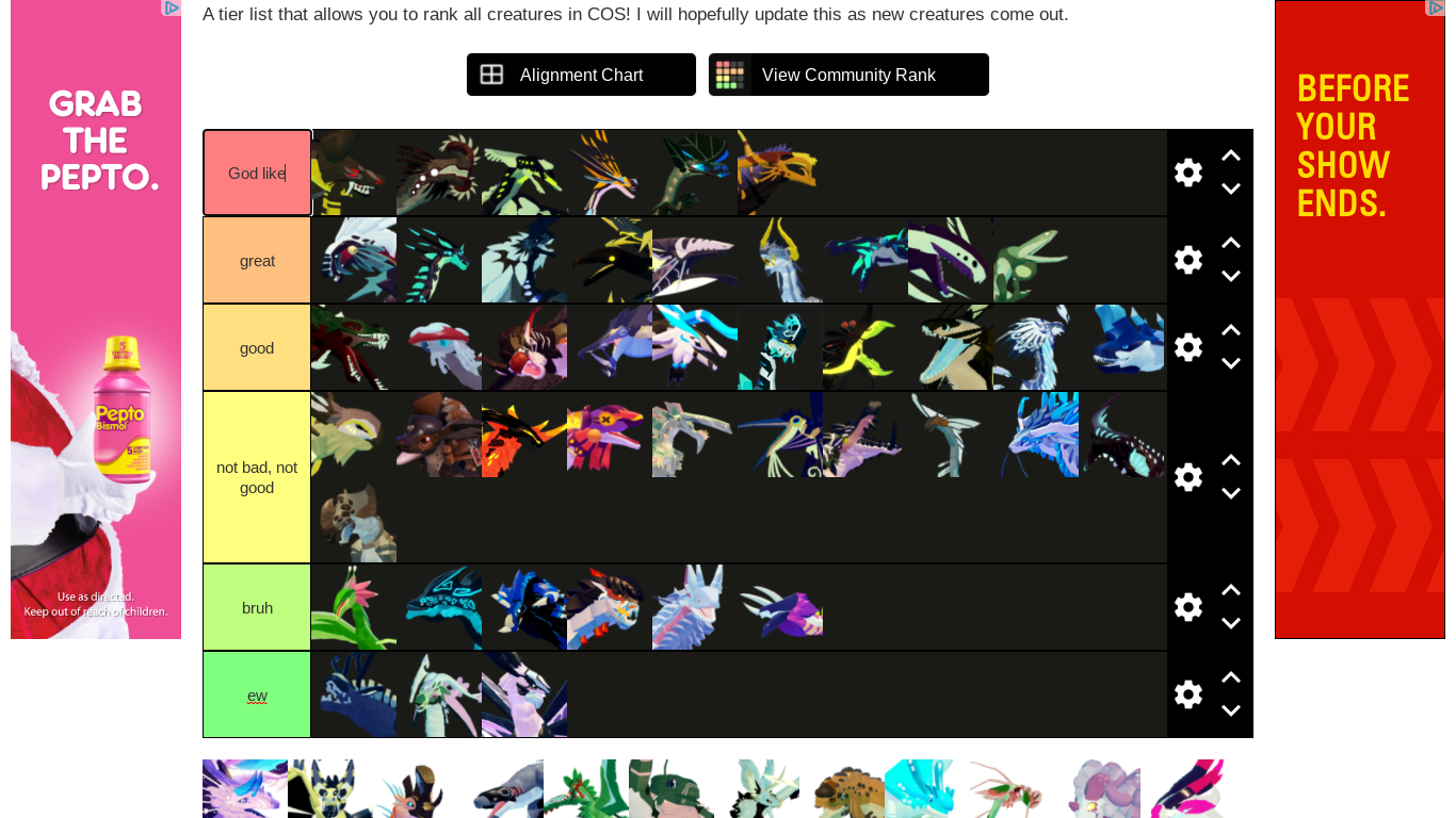 Cos tier list (not done) | Fandom